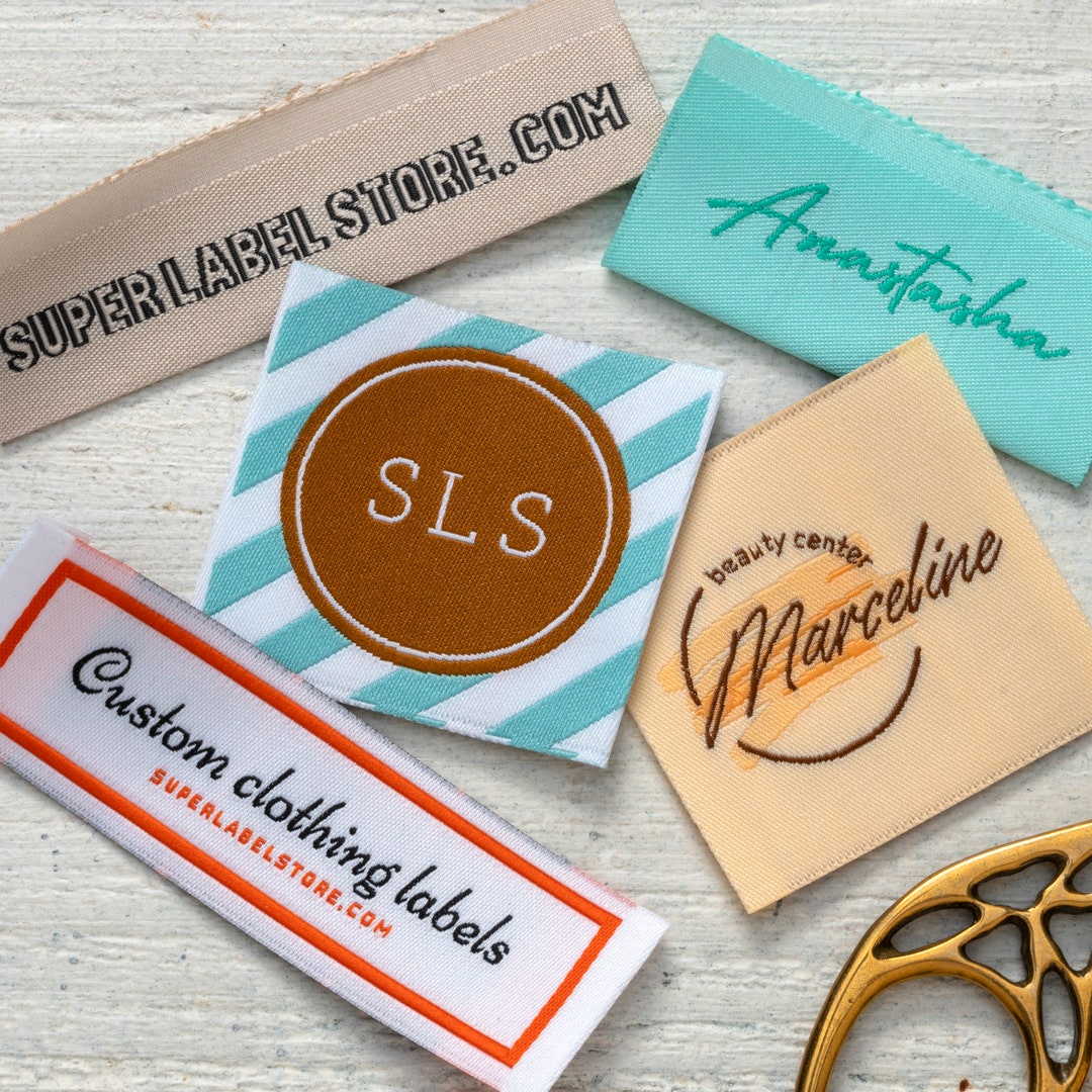 Custom Woven Clothing Labels With Logo/artwork/design up to 8 Colors ...
