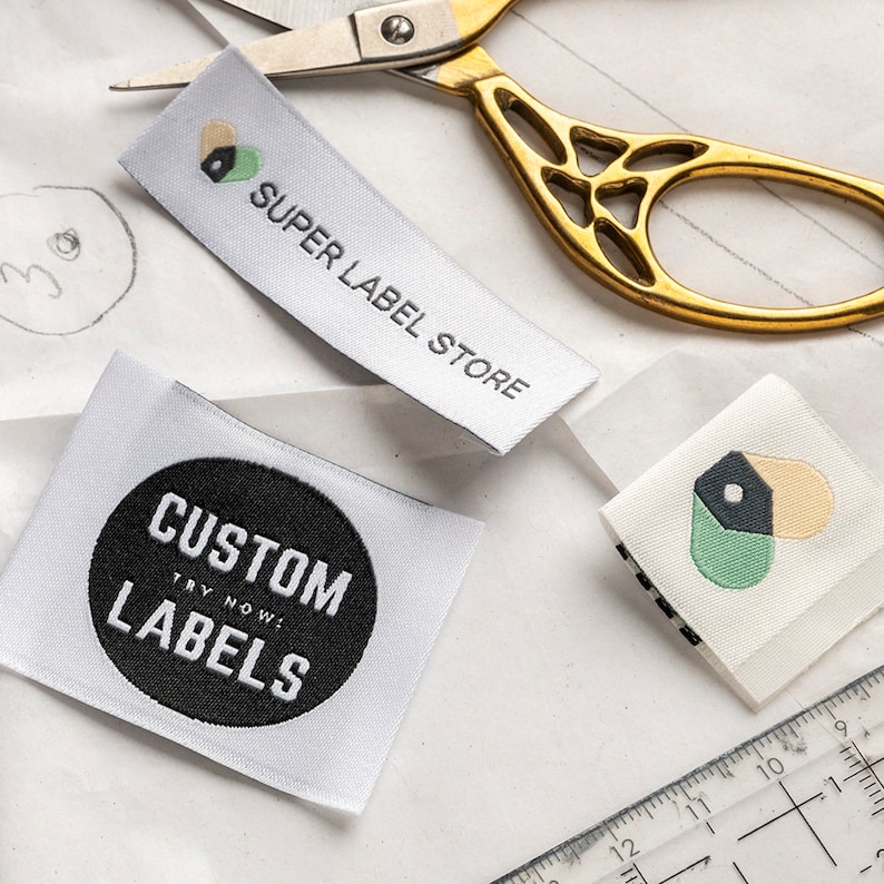 Large Custom Woven Clothing Labels With Logo/artwork/design up to 8 ...