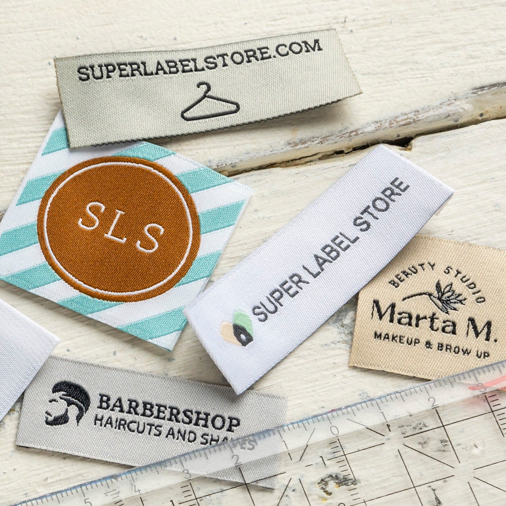 Large Custom Woven Clothing Labels With Logo/artwork/design up to 8 ...