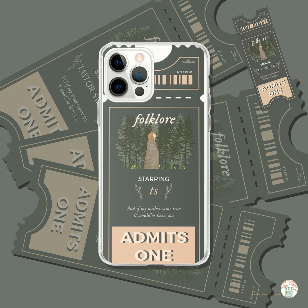 Taylor Swift Phone Case Folklore Ticket for iPhone 11, 12, 13, 7 and More - Etsy
