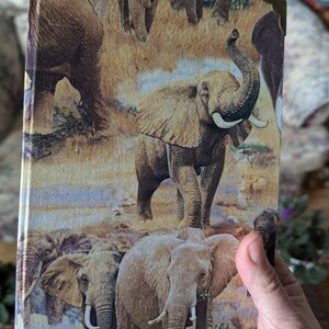 Elephant Print Handbound Journal: Thick Lined Notebook, 300 Pages - Etsy
