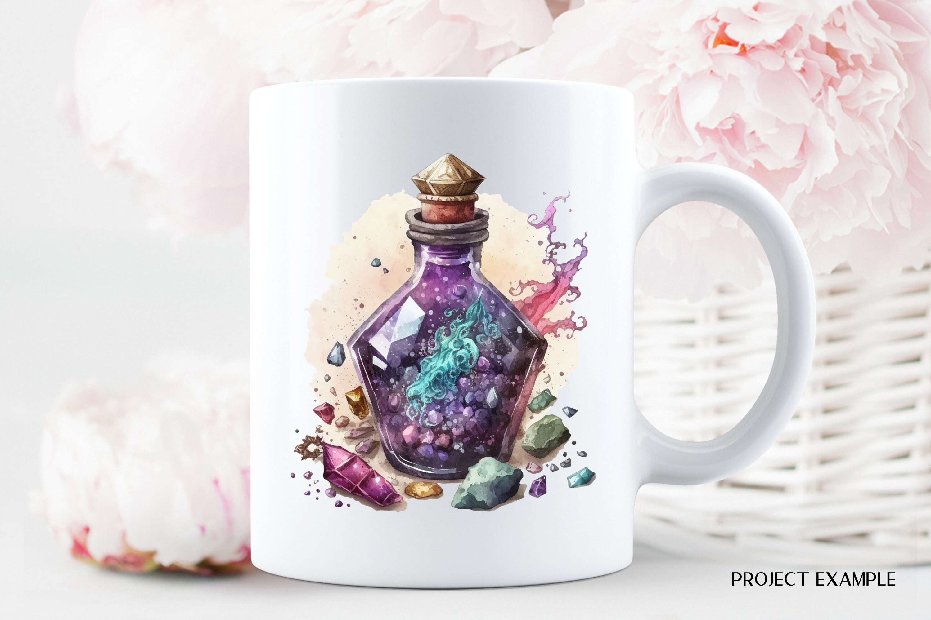 Watercolor Potion Bottles Clipart, Potion Bottle Png, Watercolor ...