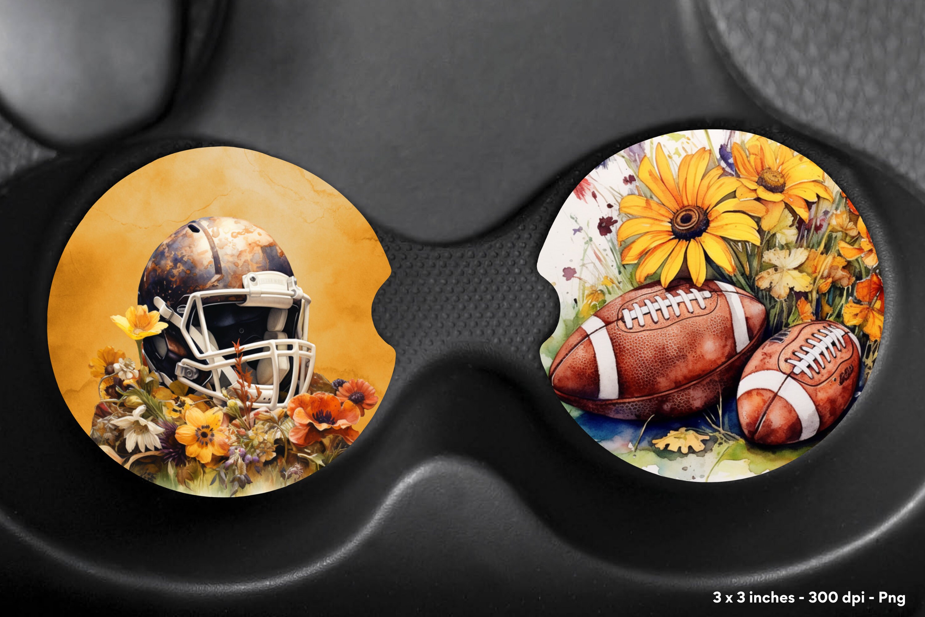 Football Car Coaster Png, Football Sublimation Designs, Football ...