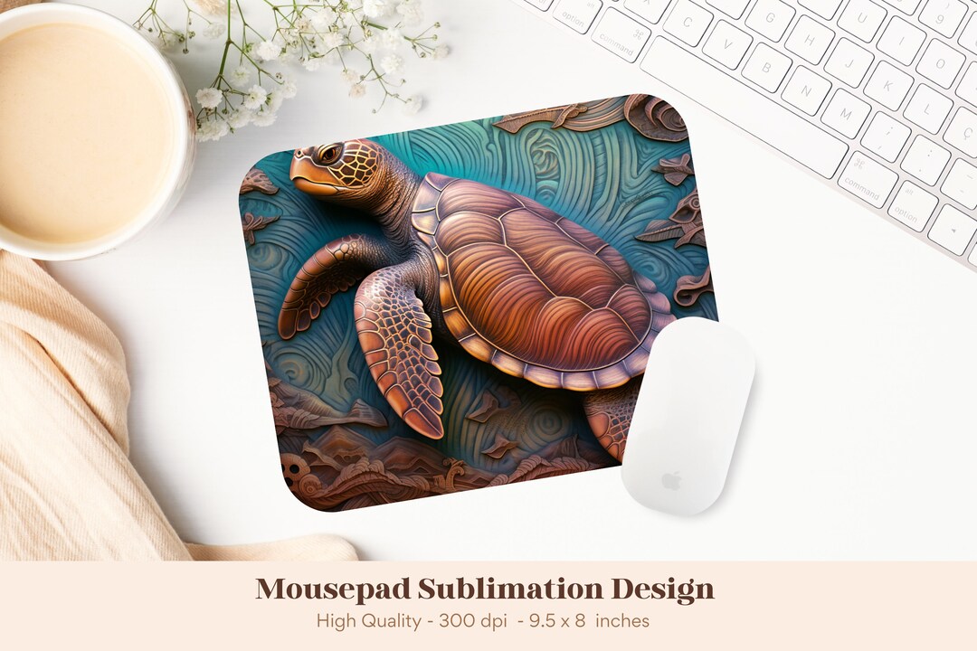 3d Mousepad Sublimation, 3d Sublimation Mousepad, Turtle Mousepad Png ...