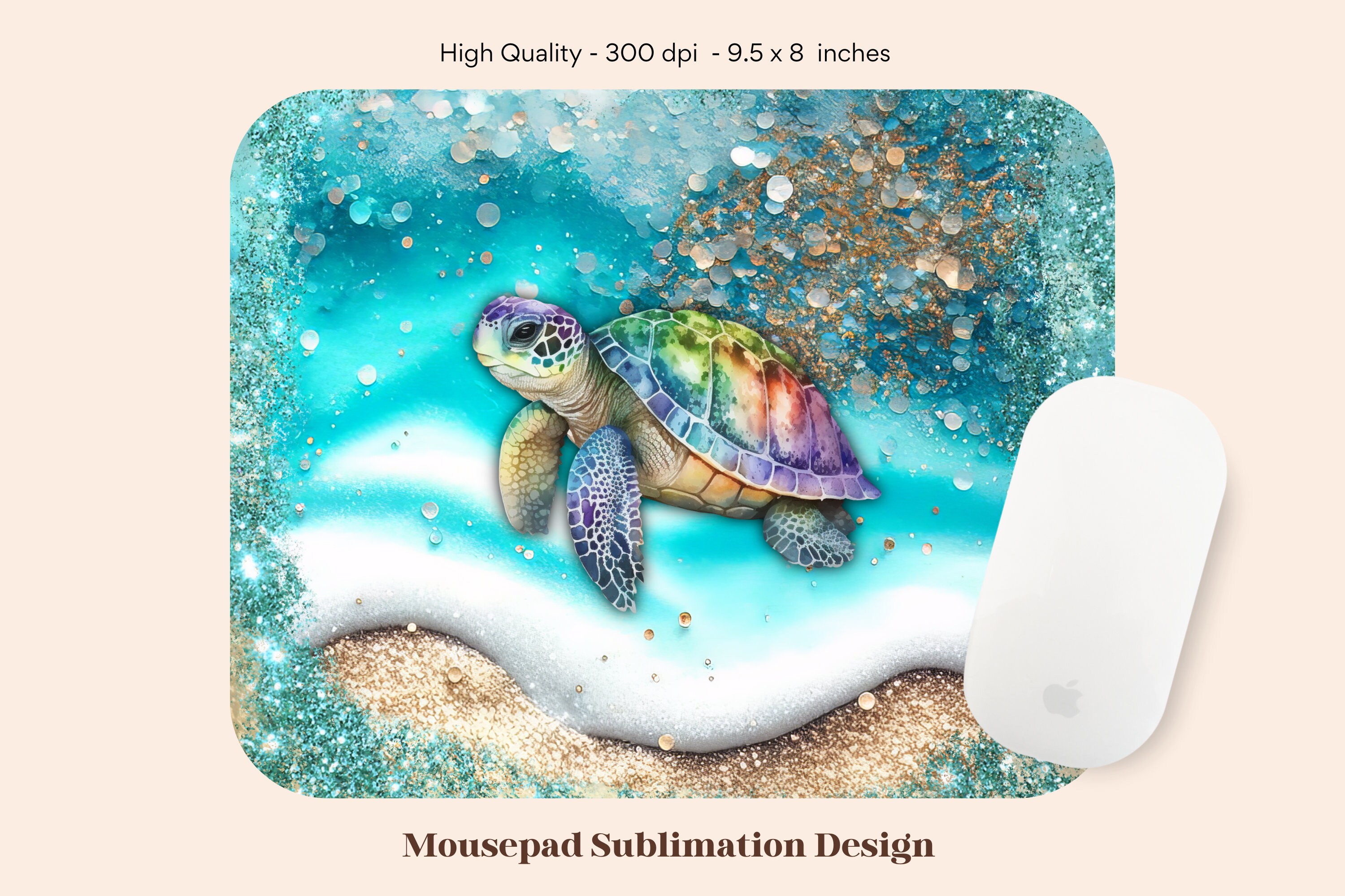 Sea Turtle Mousepad Png, Turtle Mouse Pad Sublimation Designs, Turtle ...