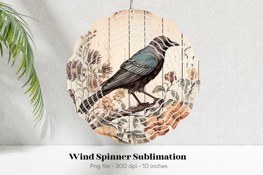 Crow Wind Spinner Png, Fall Wind Spinner Png, Bird Wind Spinner, Crow ...