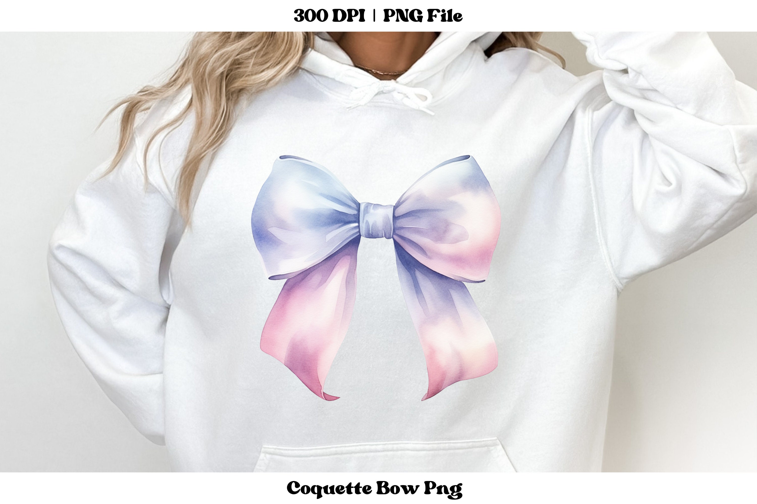 Watercolor Bow Clipart, Pink Bow Clipart, Coquette Clipart, Girly Bow ...