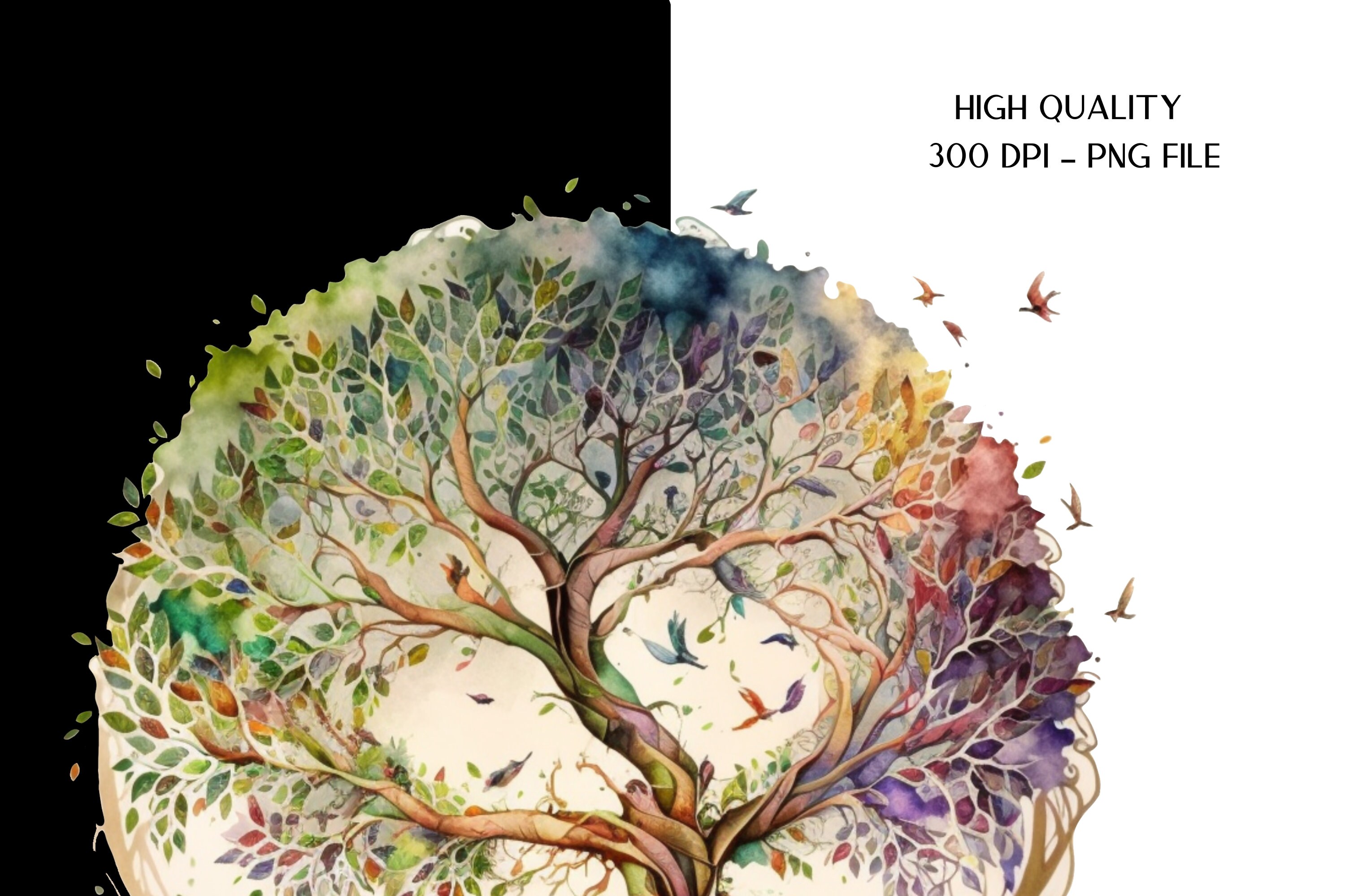 Watercolor Tree of Life Png, Tree of Life Sublimation, Tree of Life ...