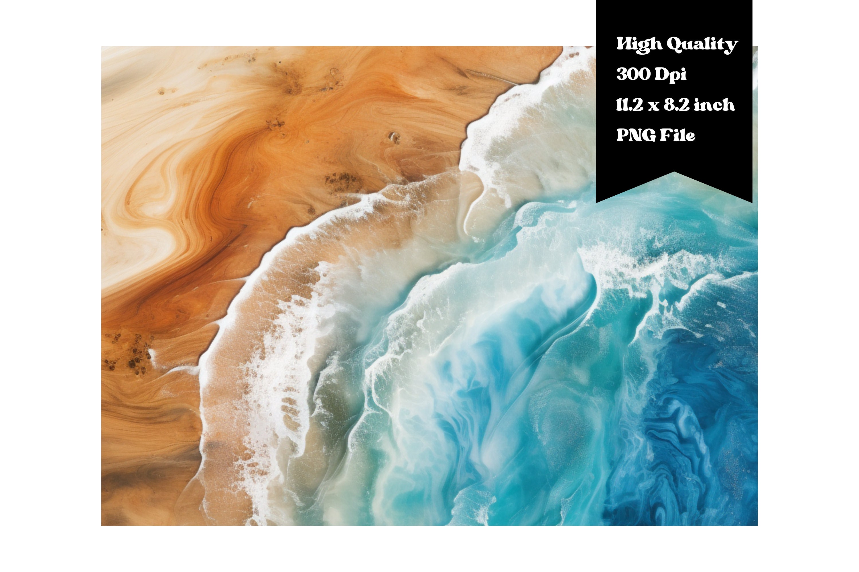 Beach Cutting Board Sublimation Design, Wood Chopping Board Png, Ocean ...