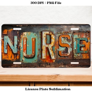 License Plate Sublimation, License Plate Png, Nurse License Plate Png ...