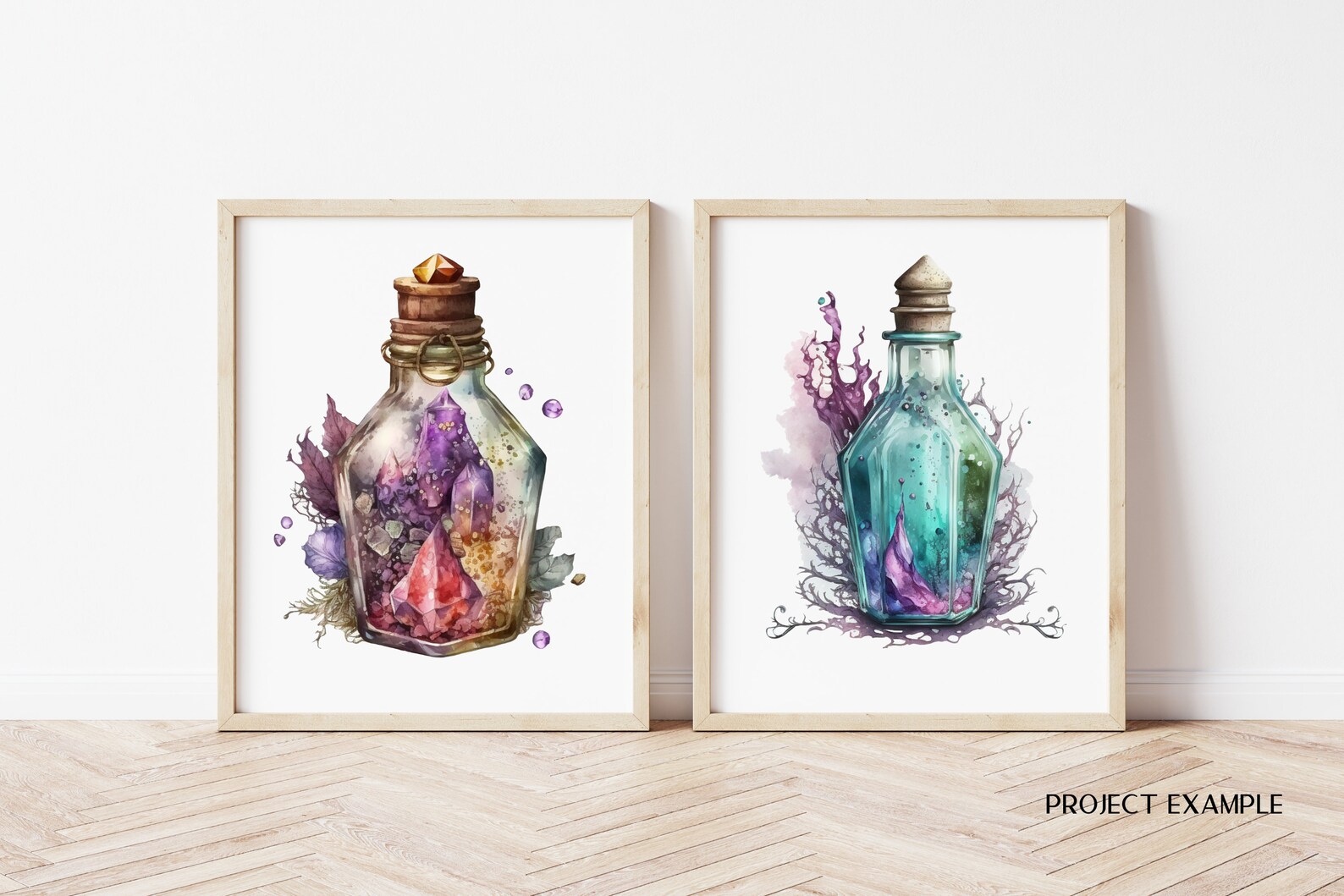 Watercolor Potion Bottles Clipart, Potion Bottle Png, Watercolor ...