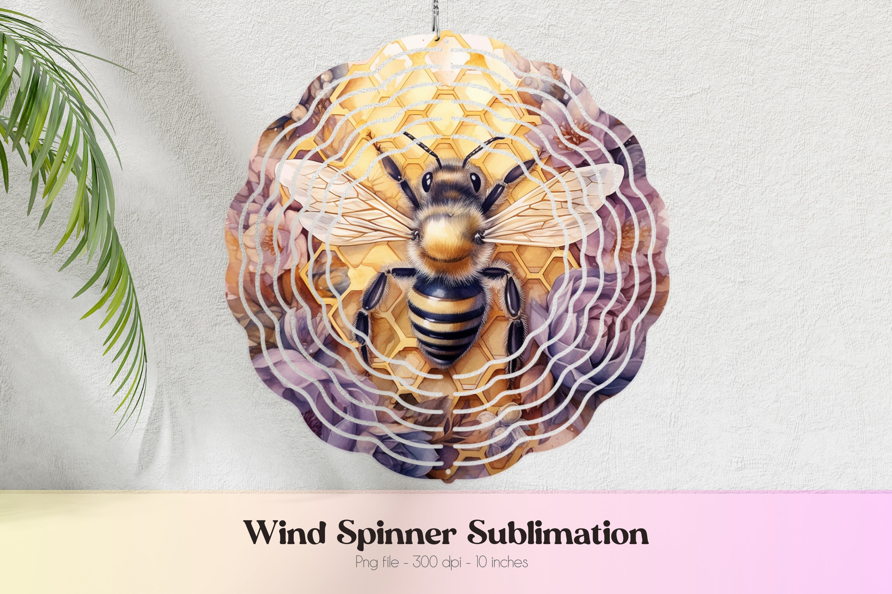 Bee Wind Spinner Png Wind Spinner Bee Sublimation Honey Bee - Etsy