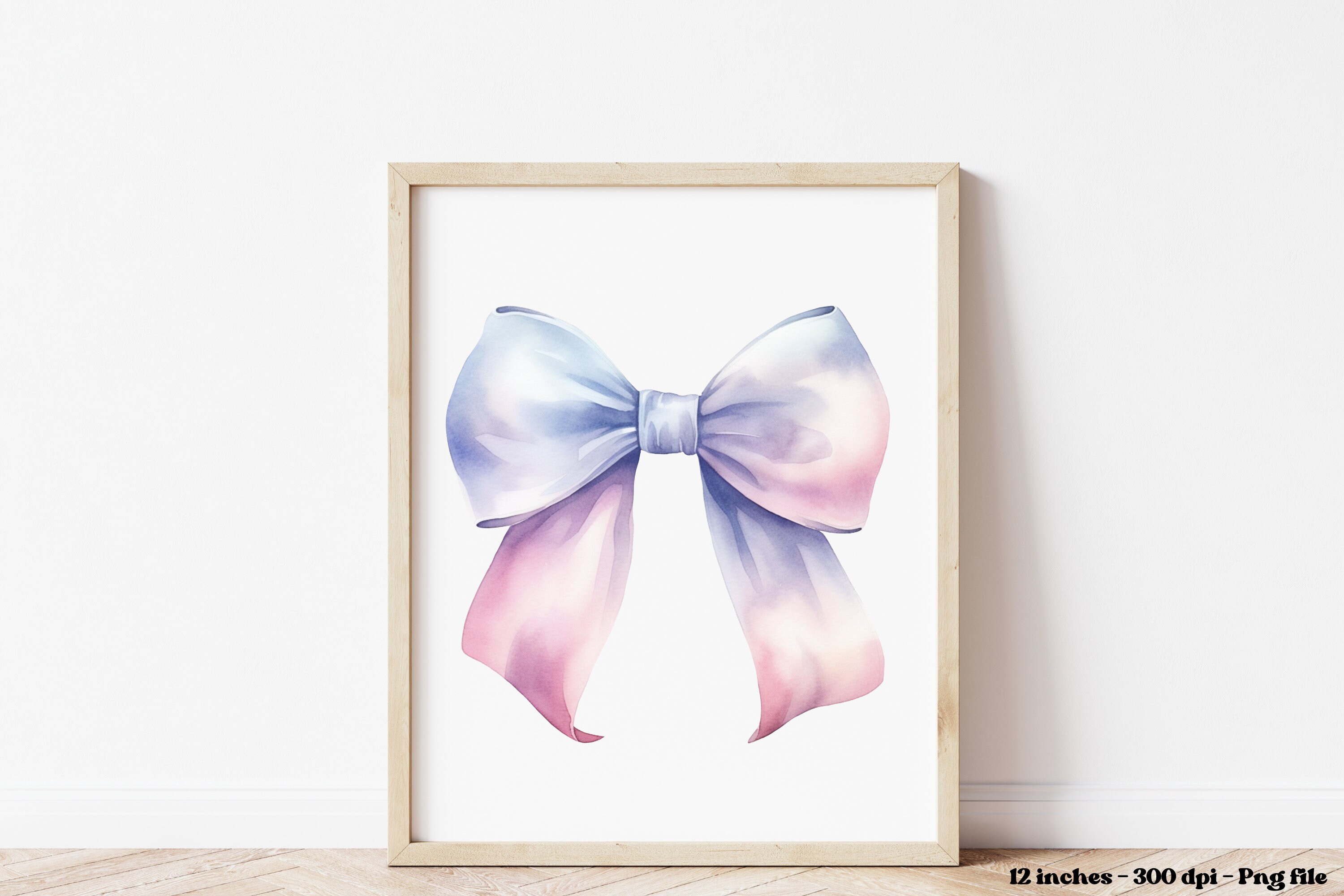 Watercolor Bow Clipart, Pink Bow Clipart, Coquette Clipart, Girly Bow ...