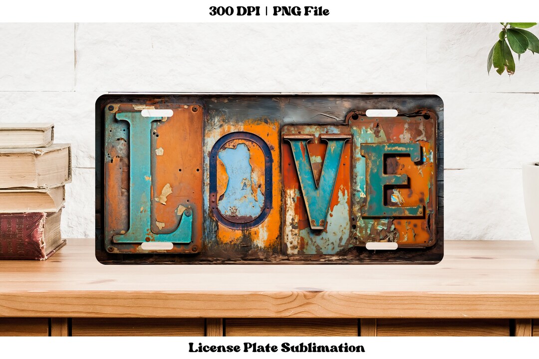 License Plate Sublimation, License Plate Png, Love Sublimation, Western ...
