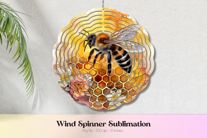 Bee Wind Spinner Png, Wind Spinner Bee Sublimation, Honey Bee ...