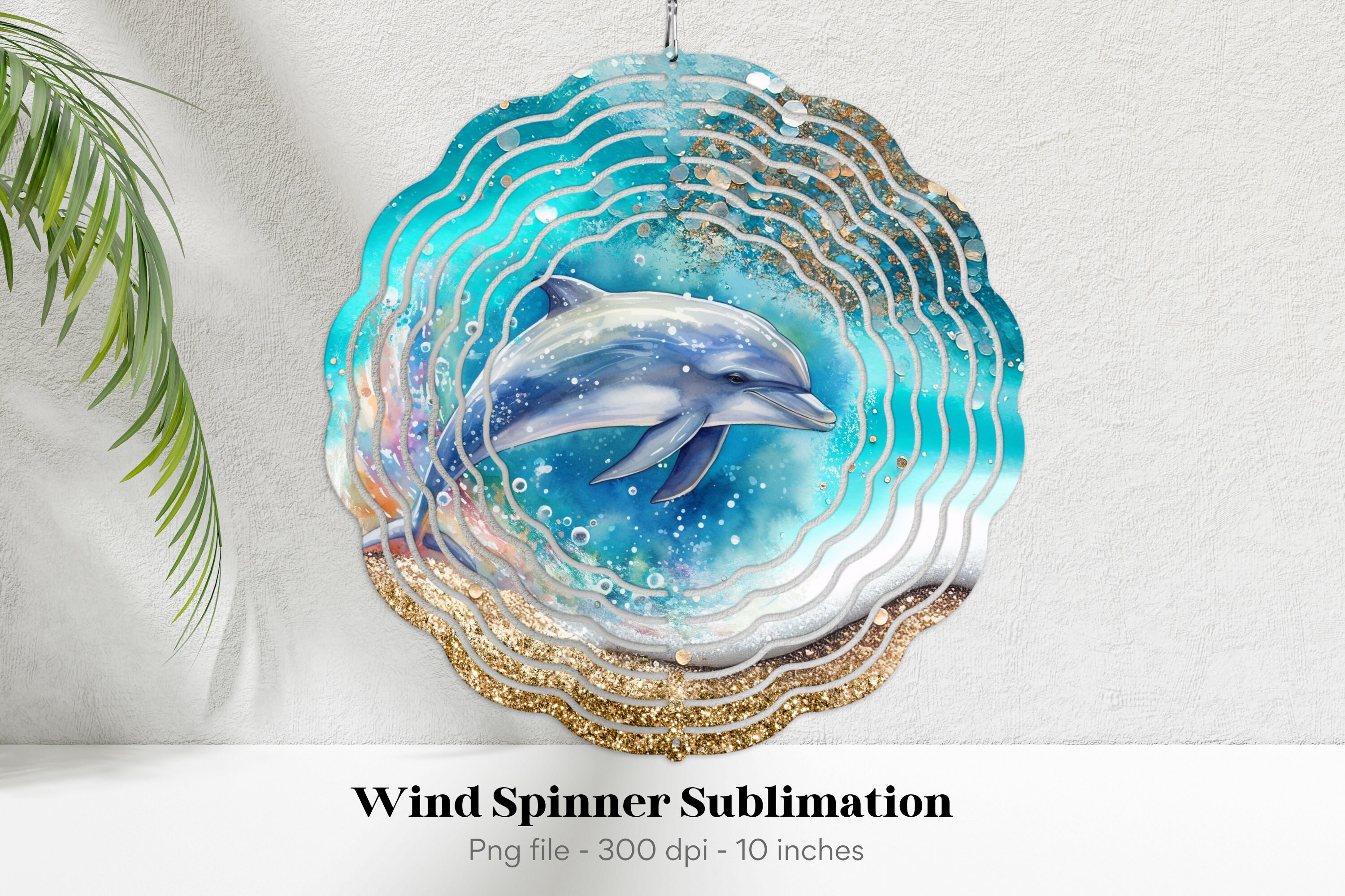 Ocean Wind Spinner Png, Dolphin Wind Spinner, Dolphin Sublimation ...