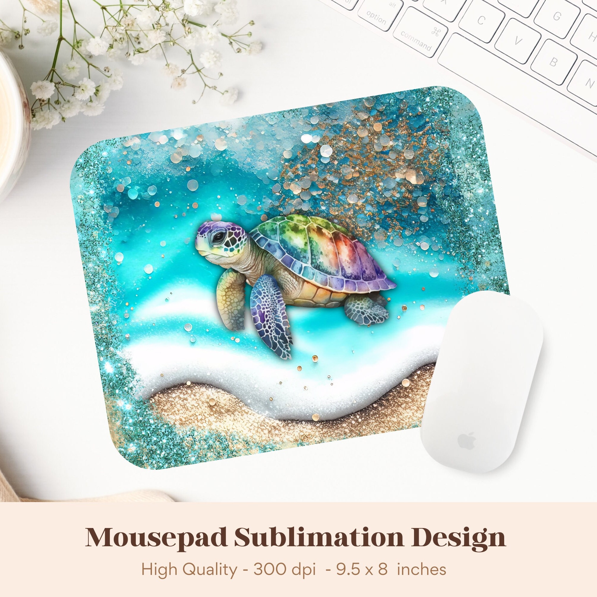 Sea Turtle Mousepad Png, Turtle Mouse Pad Sublimation Designs, Turtle ...