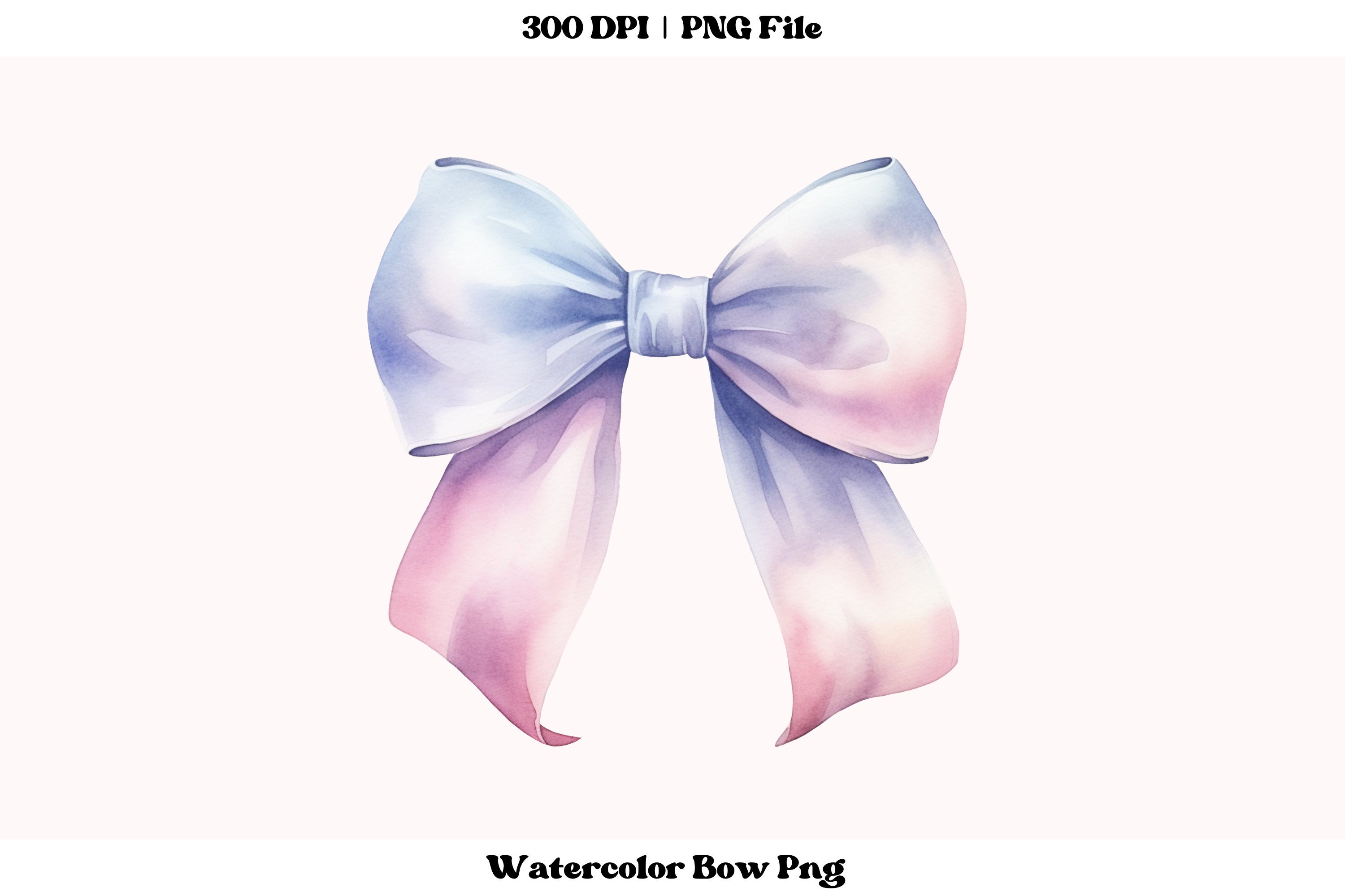 Watercolor Bow Clipart, Pink Bow Clipart, Coquette Clipart, Girly Bow ...