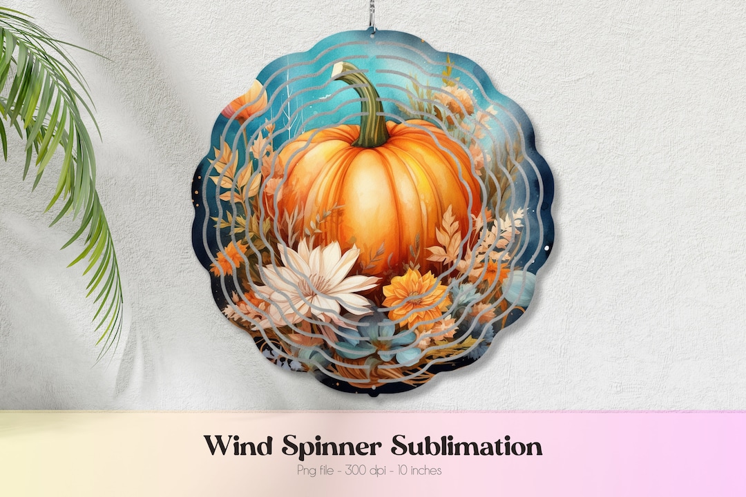 Autumn Wind Spinner Sublimation, Fall Pumpkin Wind Spinner Png, Fall ...
