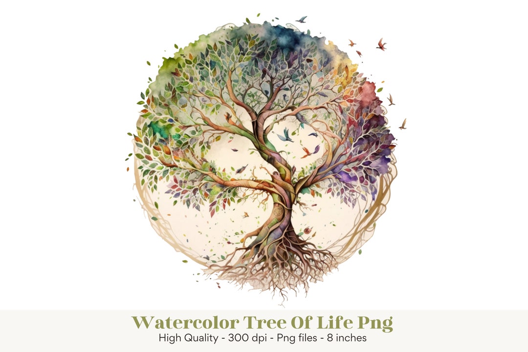 Watercolor Tree of Life Png, Tree of Life Sublimation, Tree of Life ...