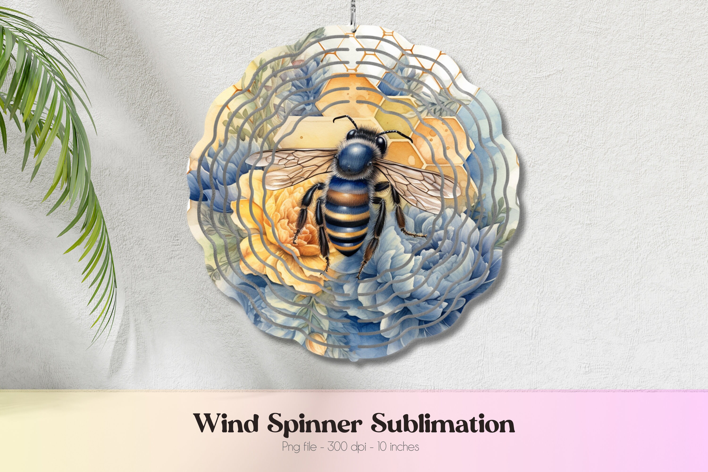 Bee Wind Spinner Png, Wind Spinner Bee Sublimation, Honey Bee ...