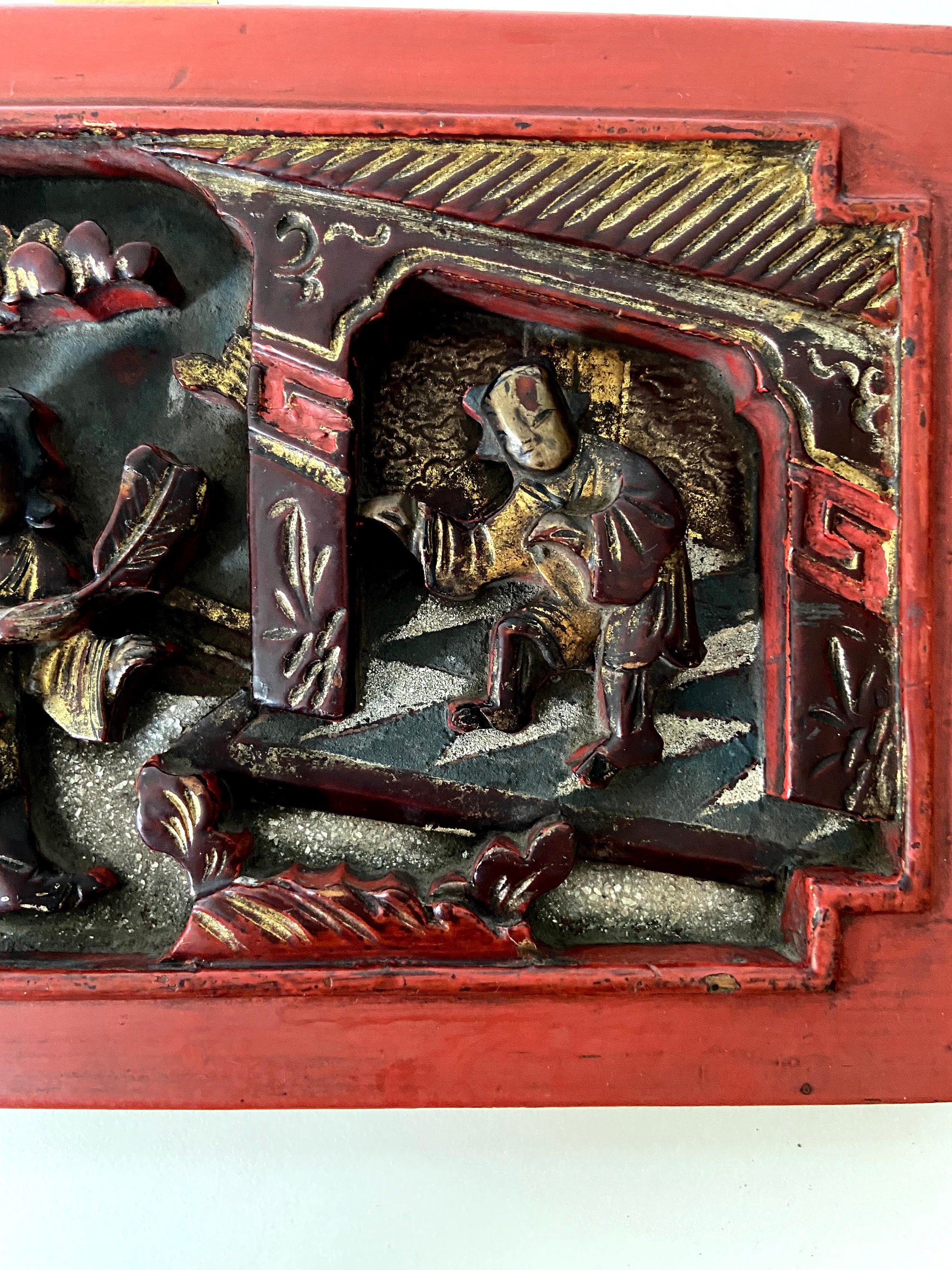 Old Chinese Wooden Panel Carving Relief Panel China 19th - Etsy
