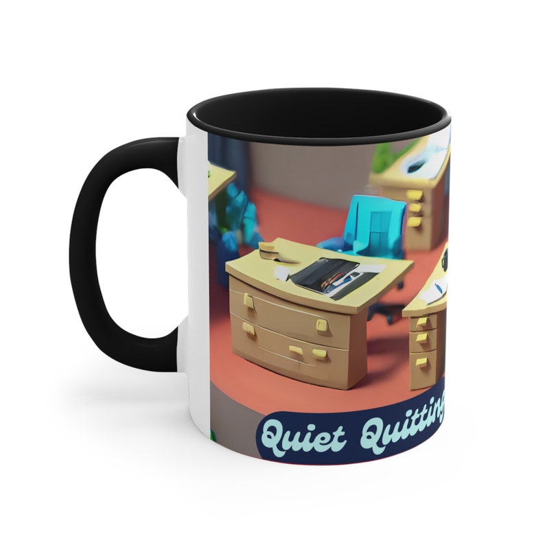 Quiet Quitting Business Cat Low Poly Office Coffee Meme Mug - Etsy