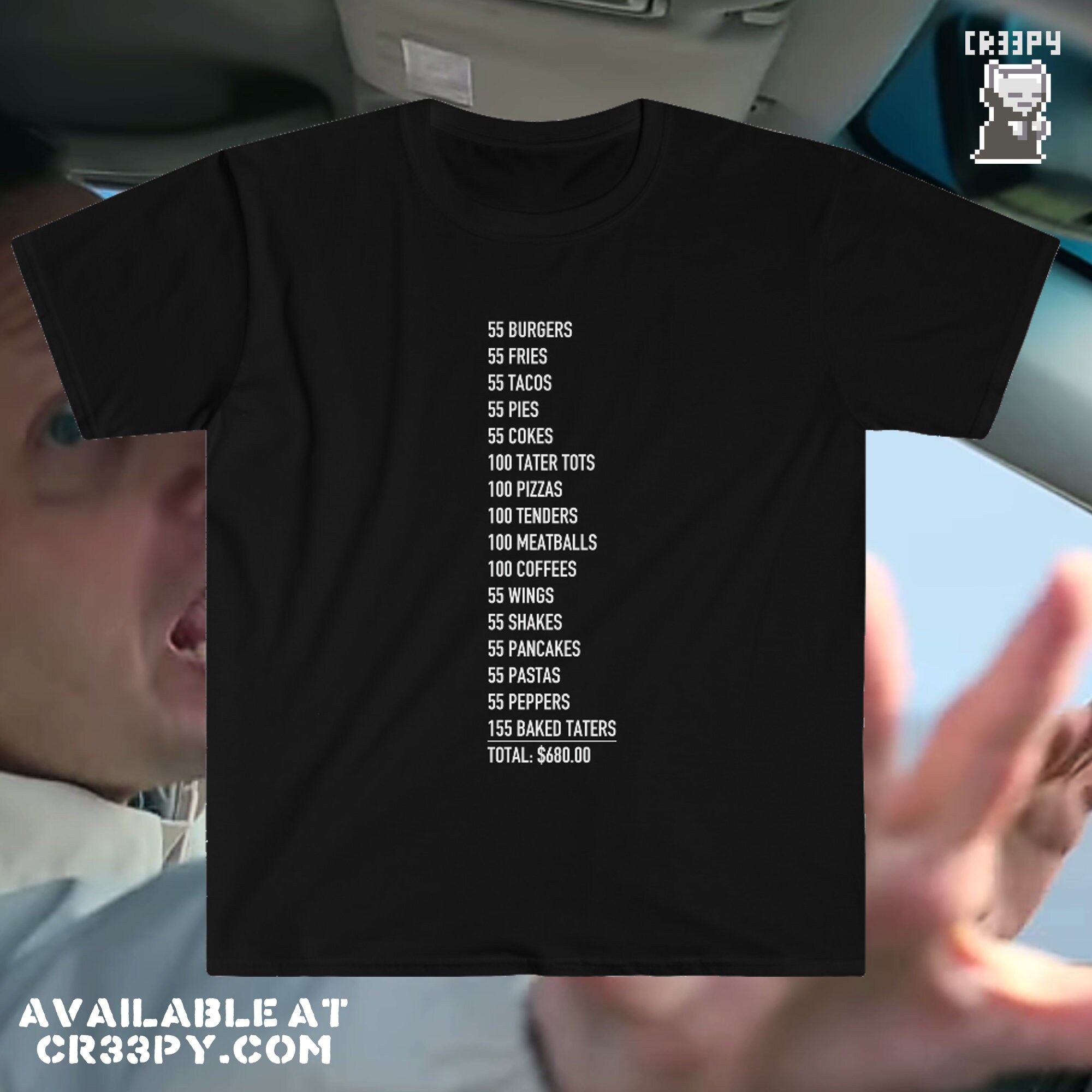 55 Burgers, 55 Fries, 55 Tacos, 55 Pies... Pay It Forward Shirt I Think ...