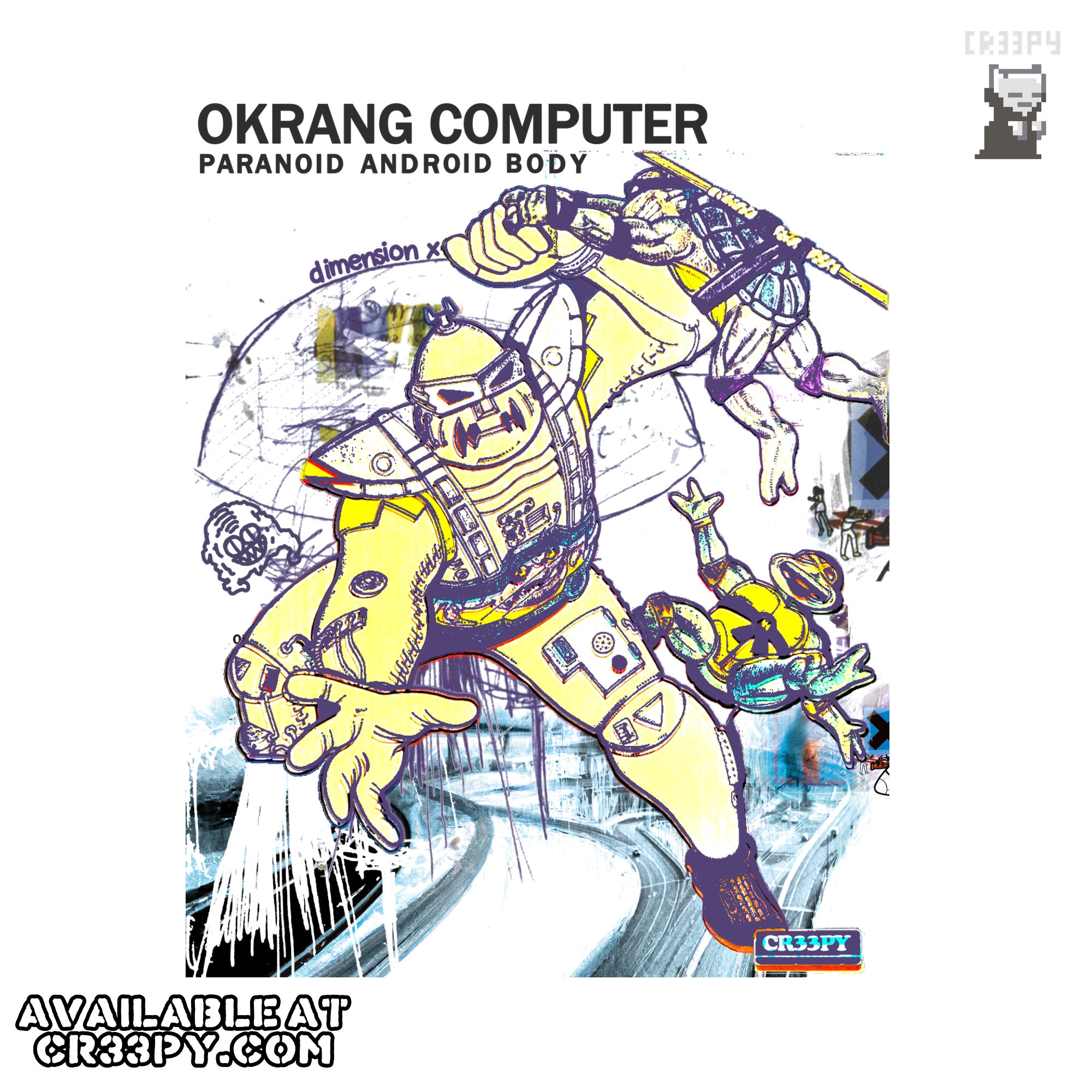 O Krang Computer Paranoid Android Body Turtles Teen Mashup Shirt - Etsy