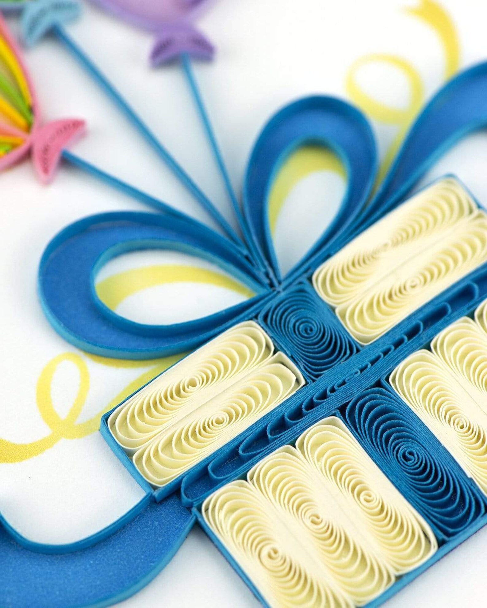 Quilled Balloon Surprise Birthday Card Quilled Birthday Card - Etsy