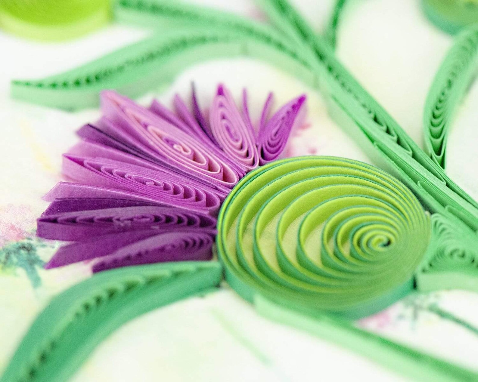 Quilled Thistle Greeting Card - Etsy