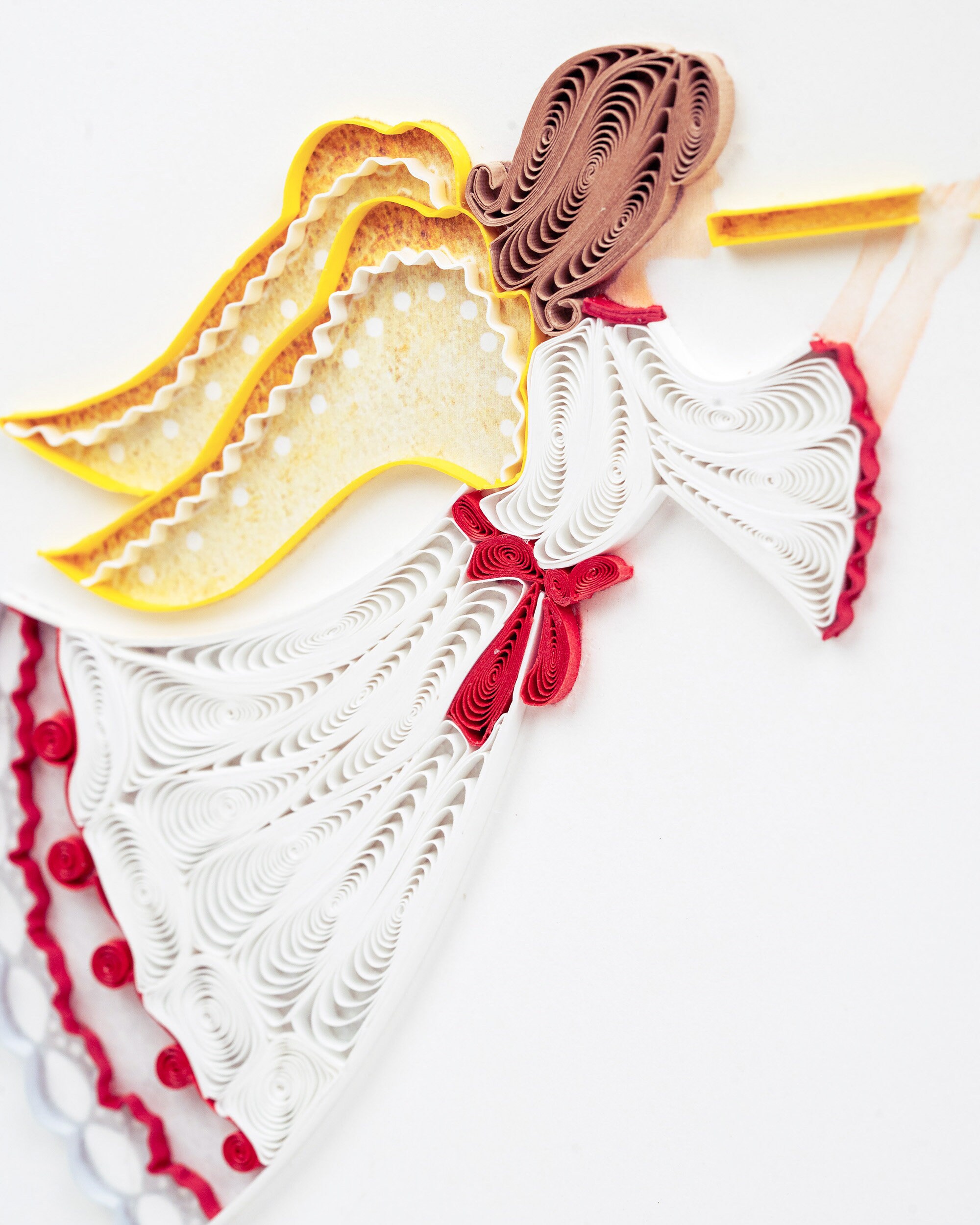 Quilled Christmas Angel Greeting Card new 2023 - Etsy