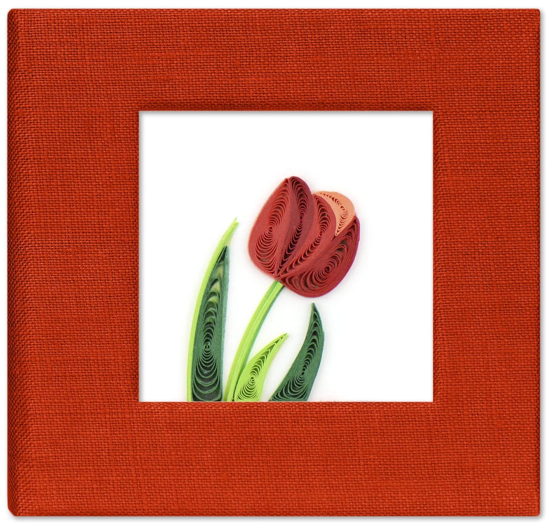 Quilled Red Tulip Sticky Note Pad Cover - Etsy