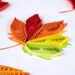 Quilled Fall Foliage Leaves Greeting Card – Handmade 3D Paper Art, Warm ...