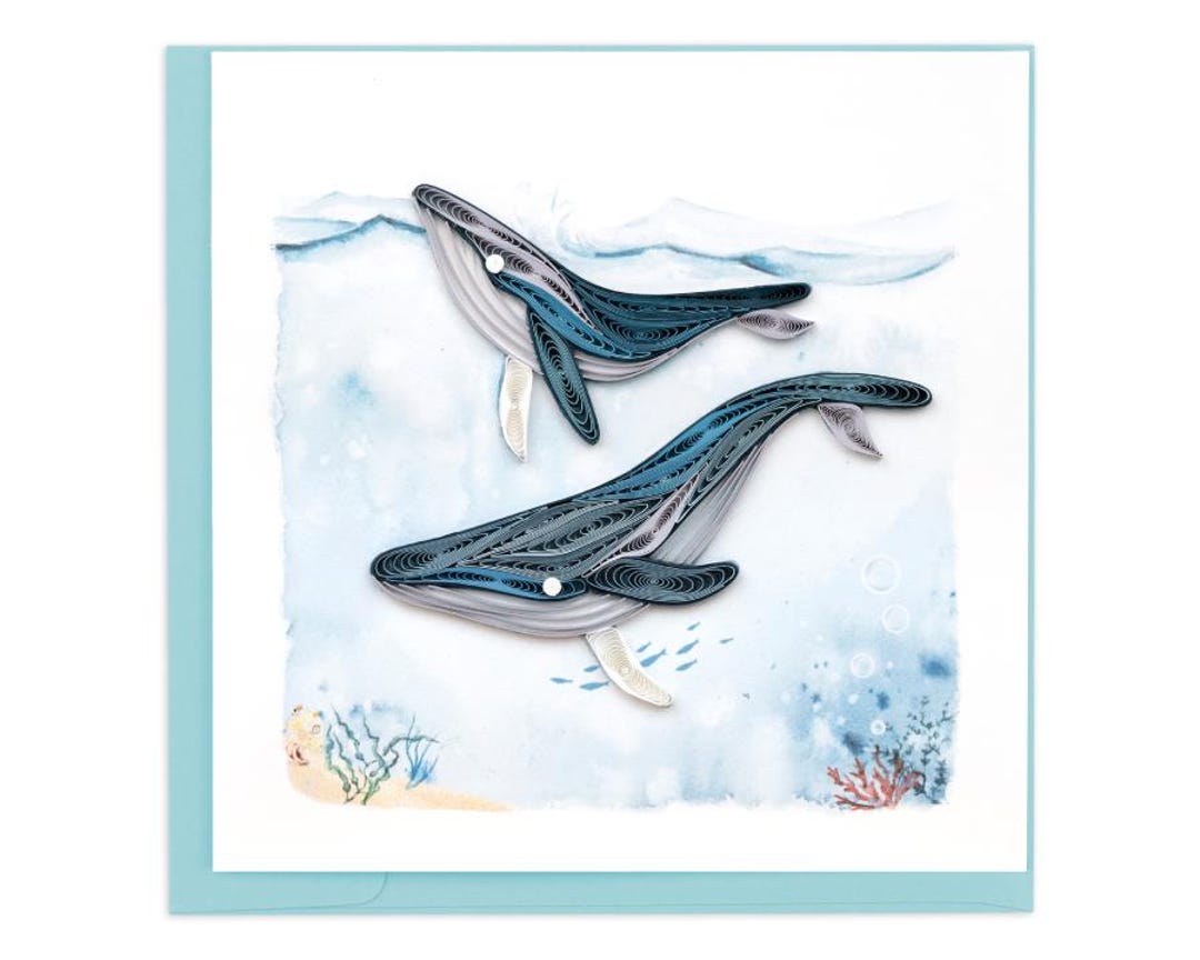 Quilled Humpback Whales Greeting Card – Handmade Detailed Paper Art ...