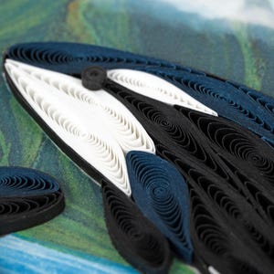 Quilled Orca Whales Greeting Card – Handmade 3D Paper Art, Majestic ...
