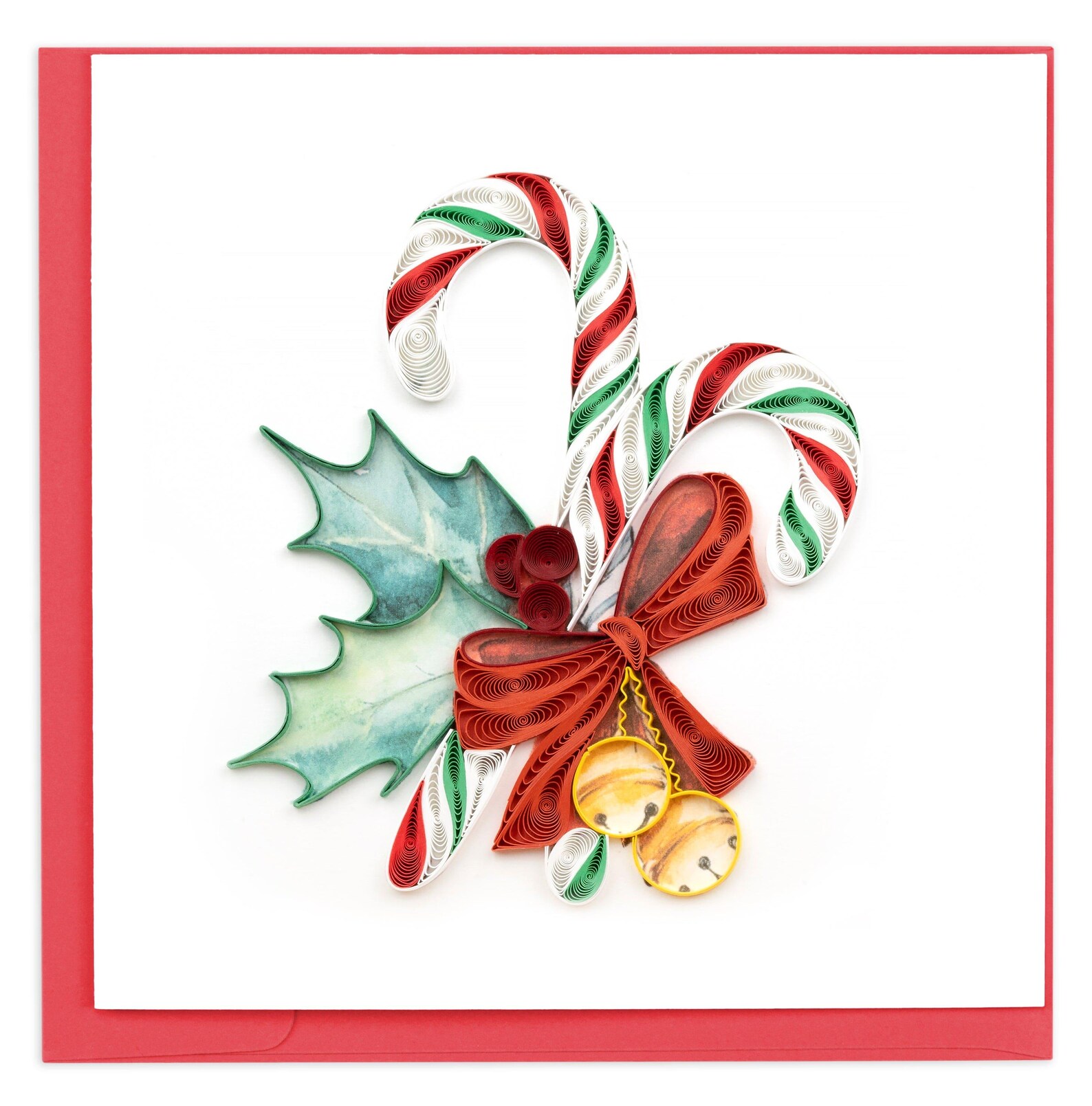 Quilled Candy Canes Christmas Card new 2023 - Etsy