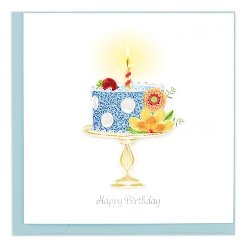 Quill Cake Card - Etsy