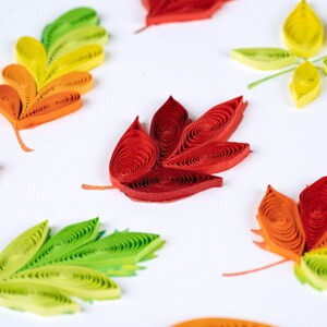 Quilled Fall Foliage Leaves Greeting Card - Etsy