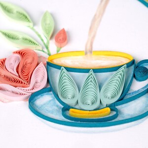 Quilled Afternoon Tea Greeting Card - Etsy