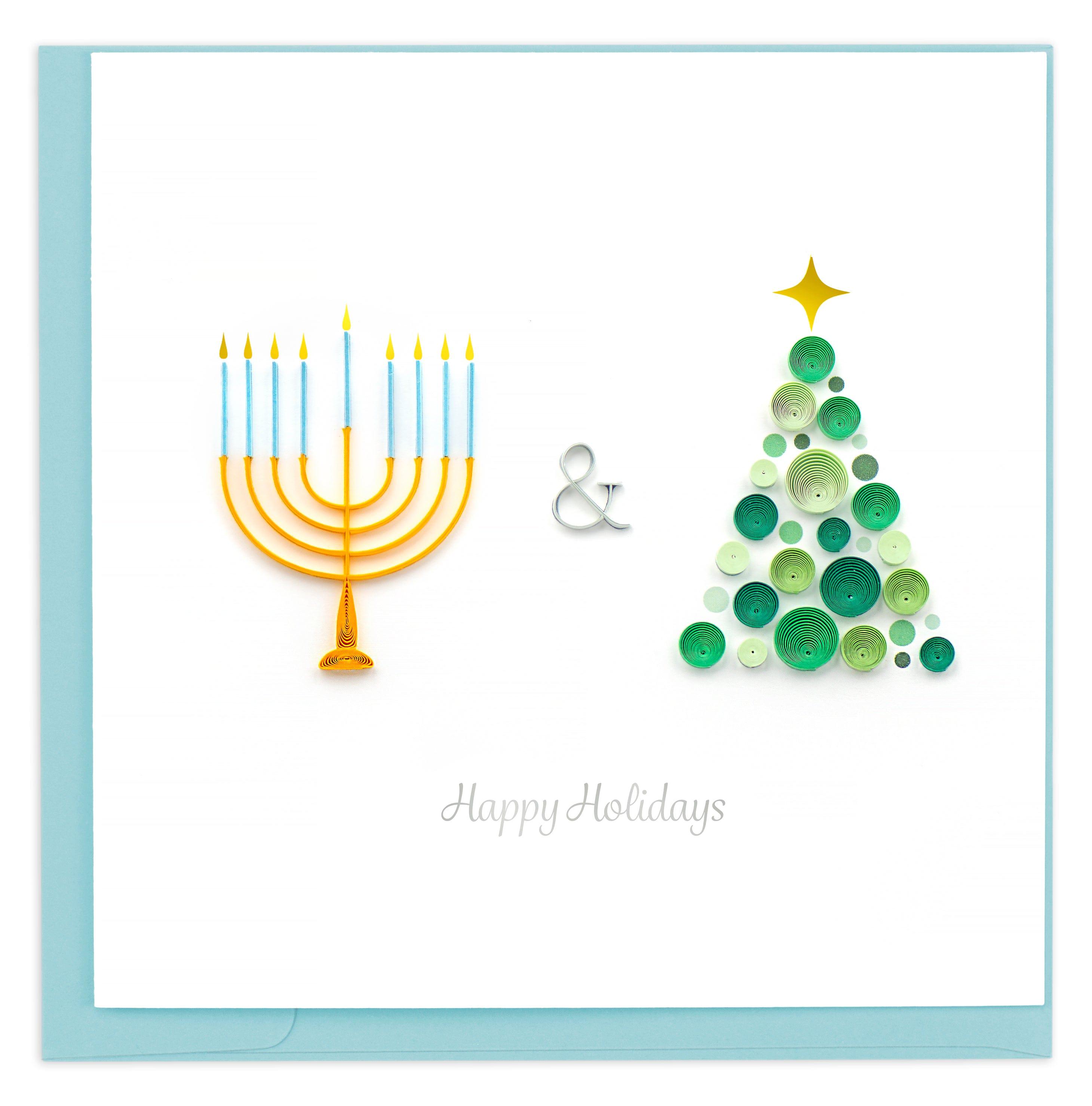 Quilled Hanukkah & Christmas Card, Holiday Decor, Holiday Gifts ...