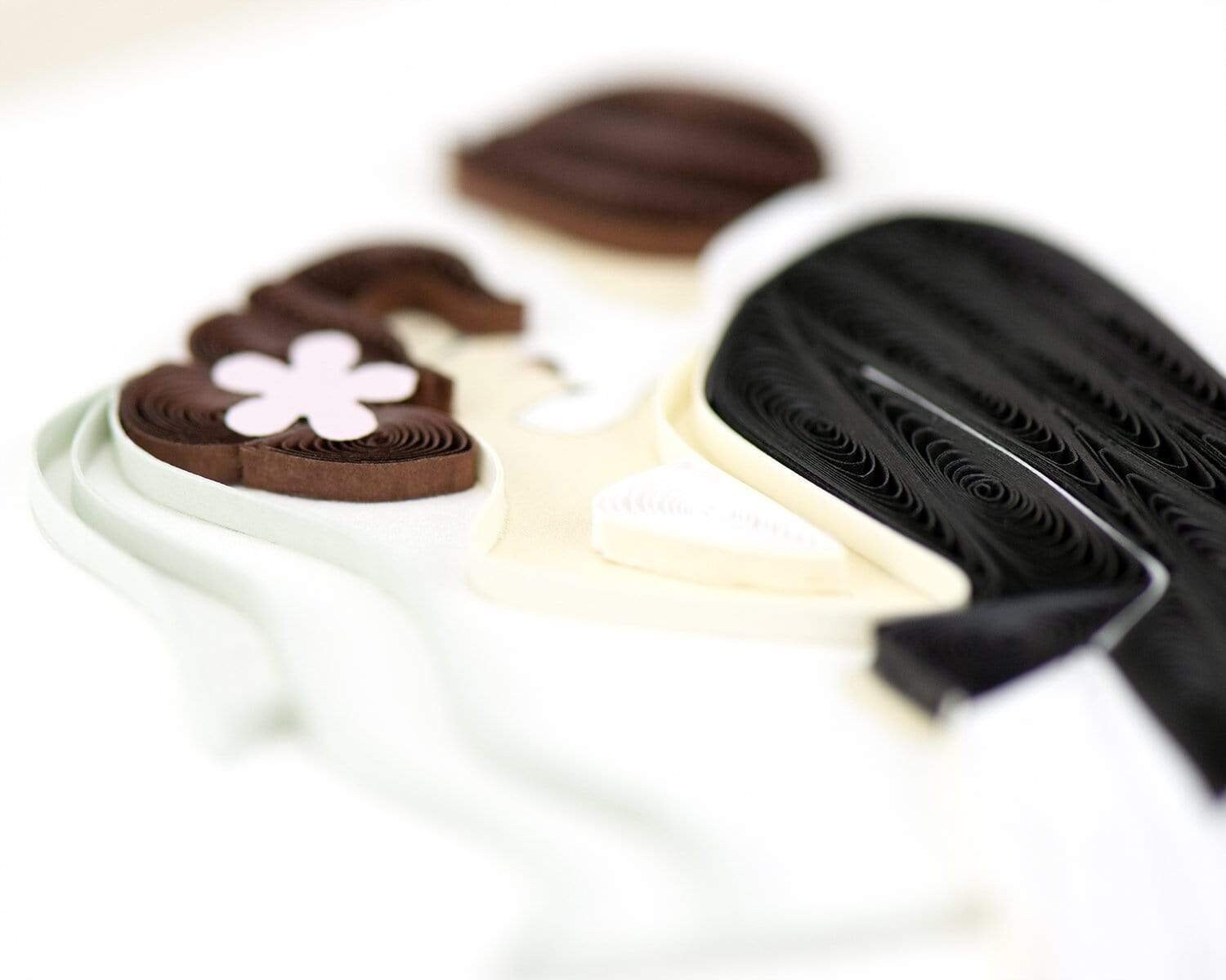 Quilled Dancing Bride & Groom Wedding Card, First Dance Wedding Gift ...