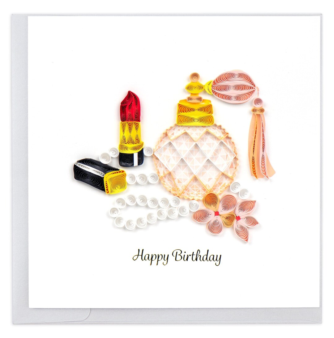 Quilled Birthday Glam Greeting Card - Etsy