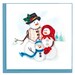 Quilled Snowman Family Greeting Card, Frameable Wall Art, Cute Holiday ...