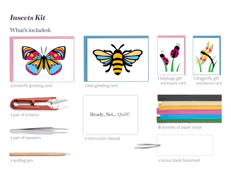 Create-a-quill DIY Quilling Kit: Insects, DIY Craft Kit for Anyone ...