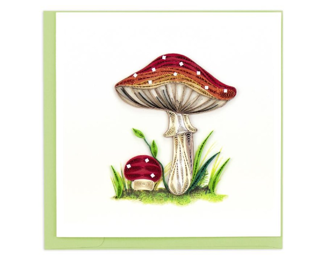 Quilled Wild Mushroom Greeting Card – Handmade Detailed Paper Art ...