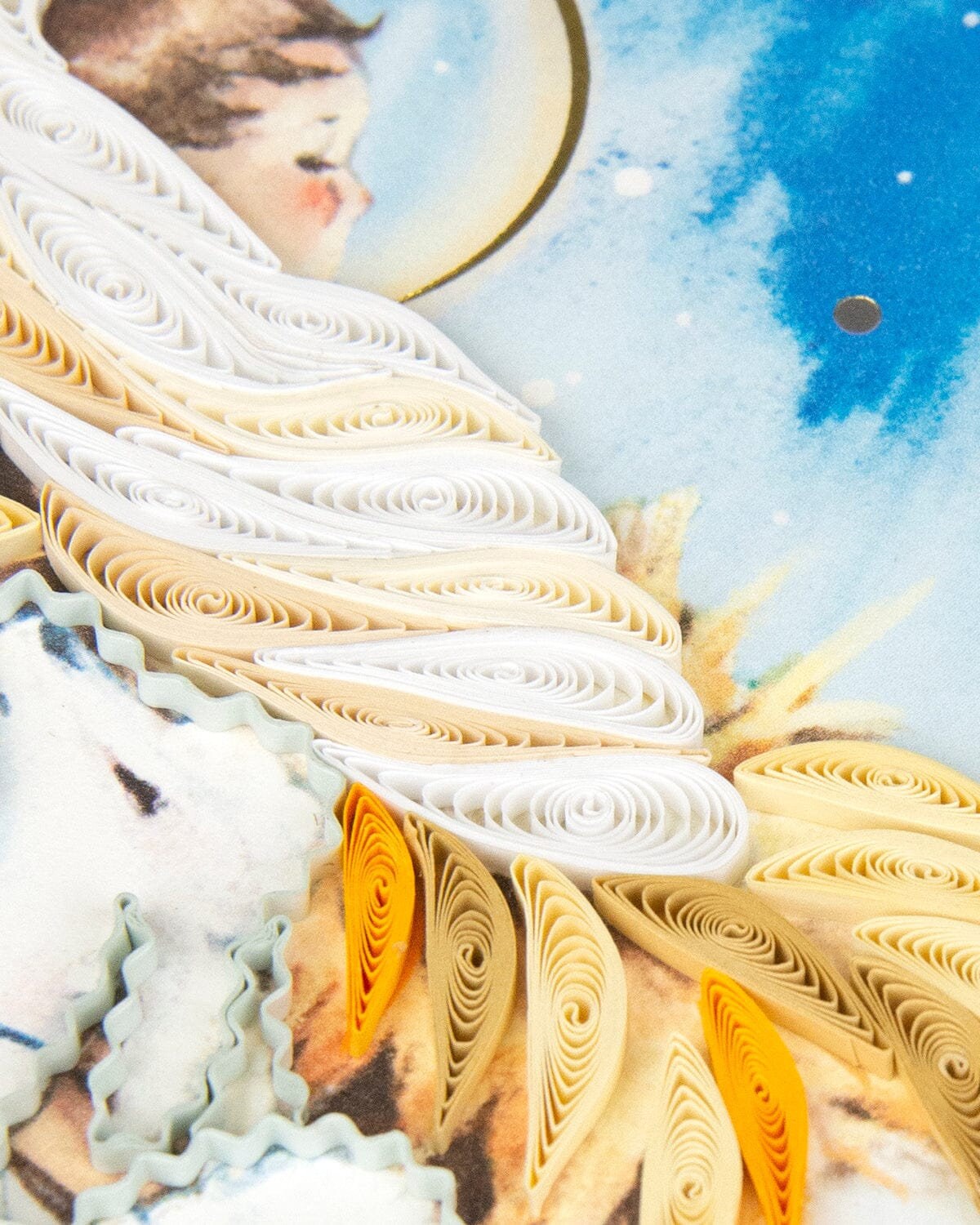 Quilled Baby Jesus in Manger Christmas Card, Christmas Wall Art, Priest ...