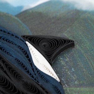 Quilled Orca Whales Greeting Card – Handmade 3D Paper Art, Majestic ...