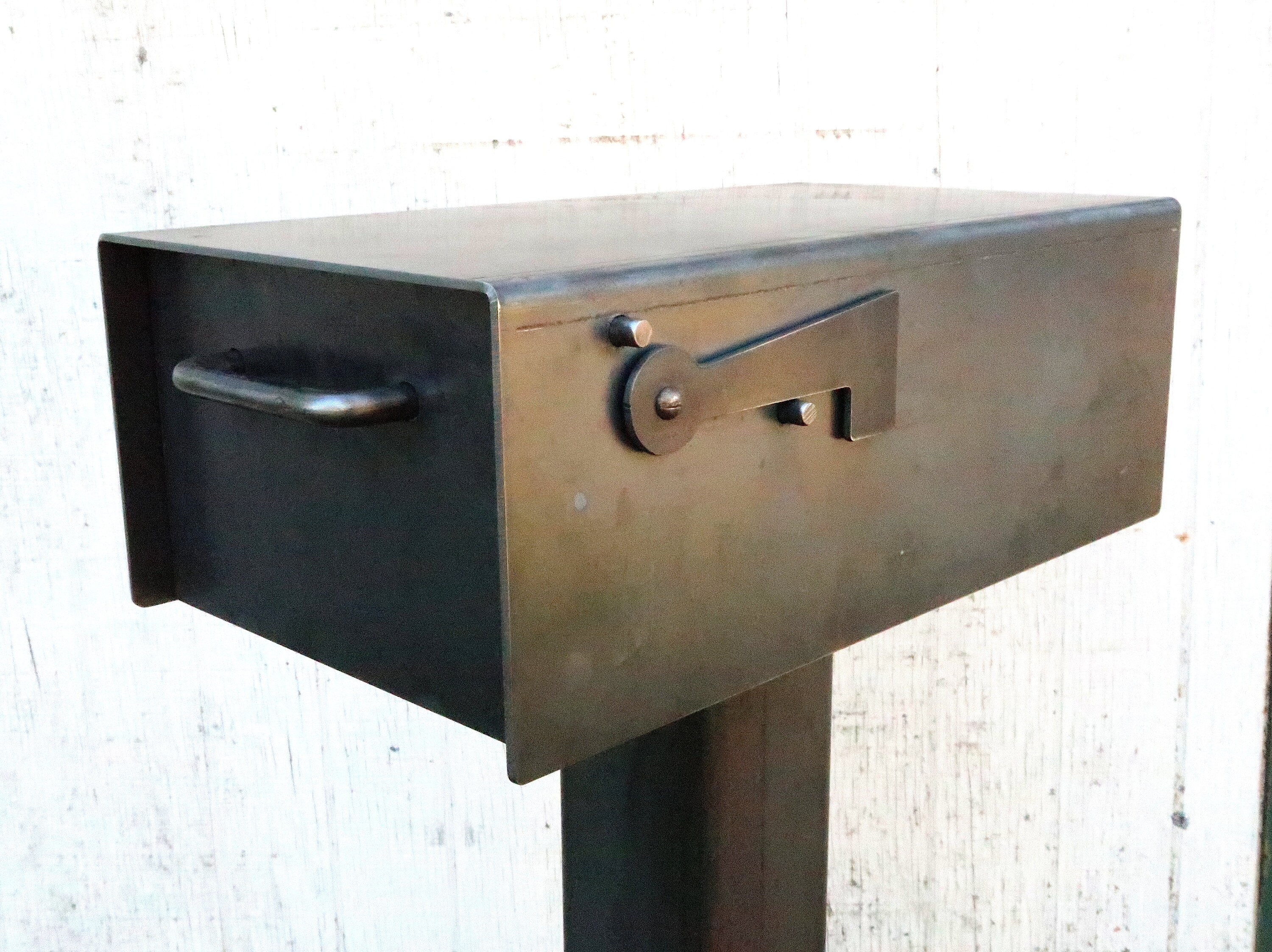 Custom Metal Mailbox | Rural Mail Box Heavy Duty Iron Steel Industrial ...
