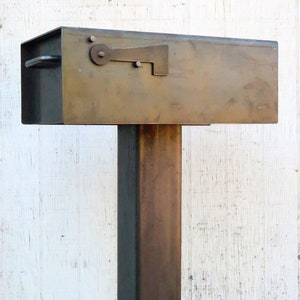 Custom Metal Mailbox | Rural Mail Box Heavy Duty Iron Steel Industrial ...